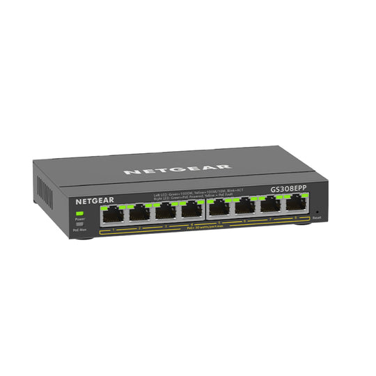 NETGEAR GS308EPP 8-Port PoE+ Gigabit Managed Desktop Switch (123W ...