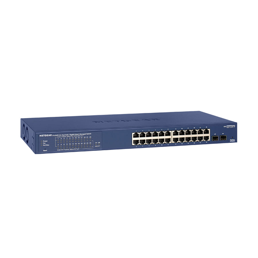 NETGEAR GS724TPv2 24-Port Gigabit Ethernet Smart Managed Pro PoE Switc ...